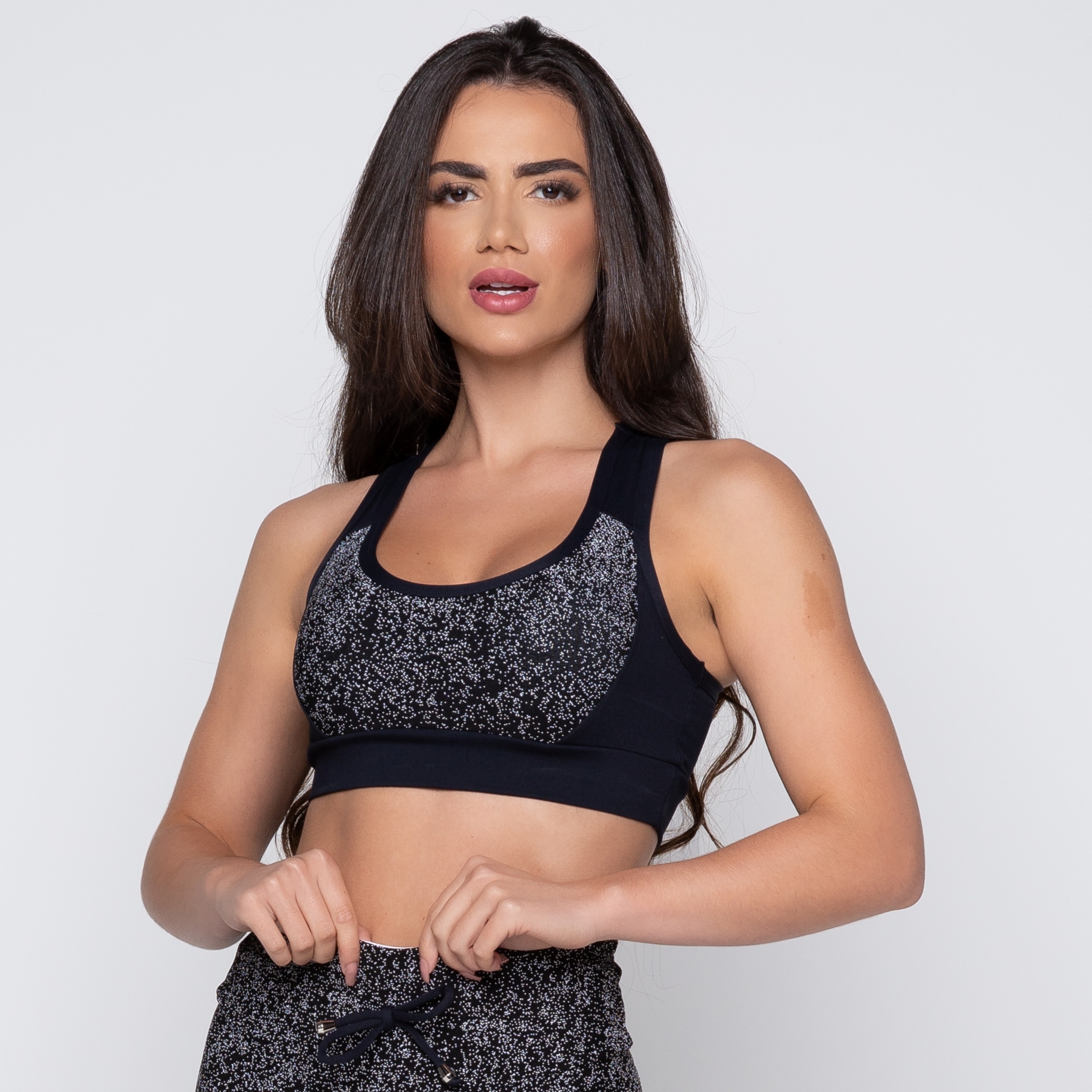 Top Fitness Estampa Degradê Branco Top Fitness Estampa Degradê Branco